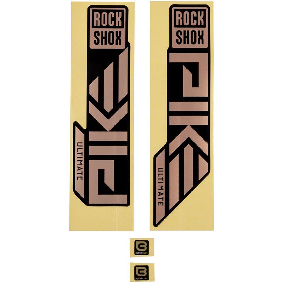 RockShox Pike Ultimate 2023 Decal Kit Matte Copper for High Gloss Black